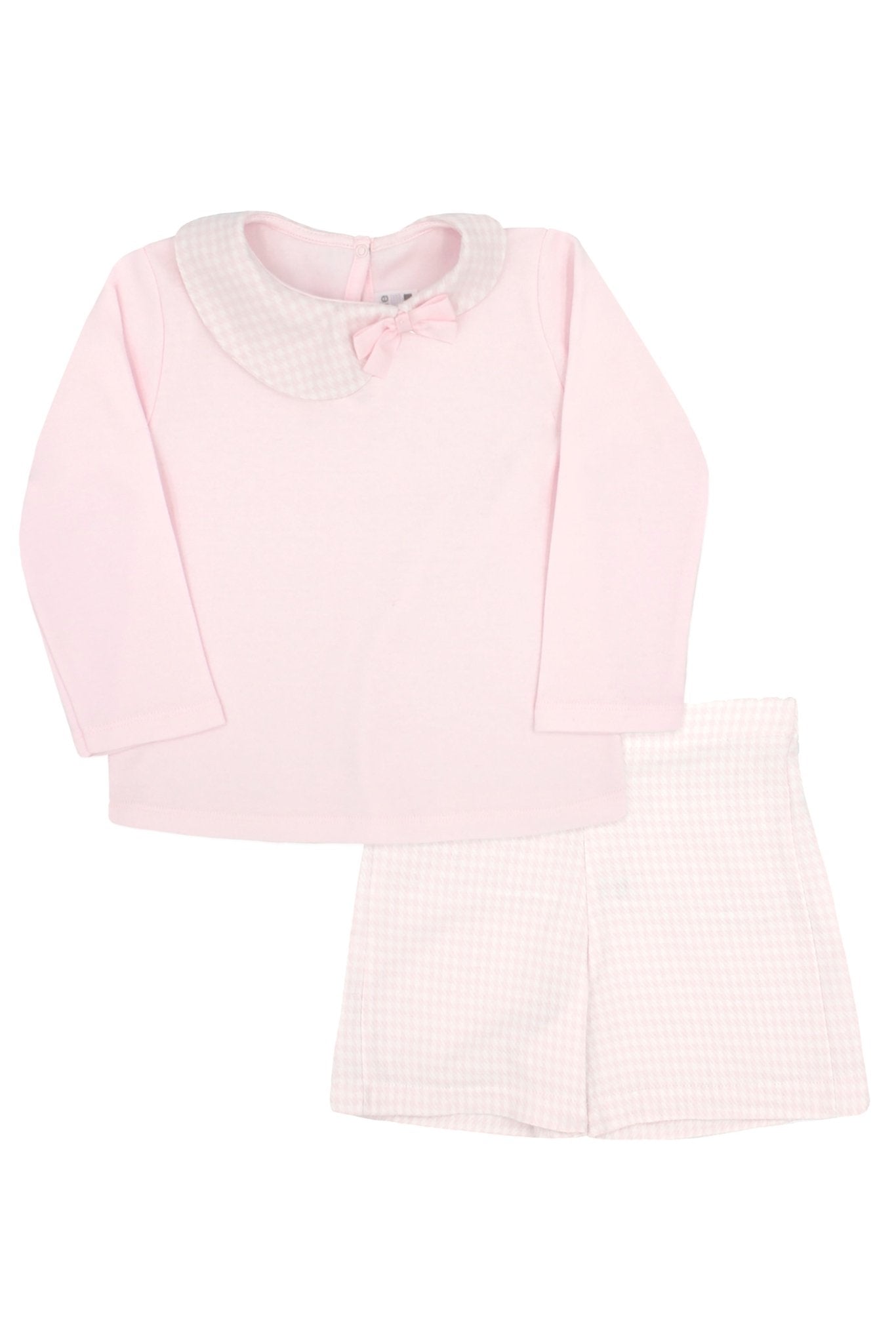 Rapife AW23 | "Alison" Pink Houndstooth Top & Shorts – Millie and John